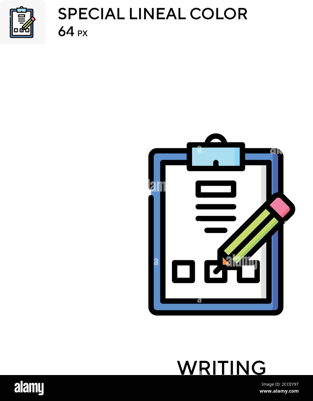 Writing Special lineal color icon. Illustration symbol design template ...