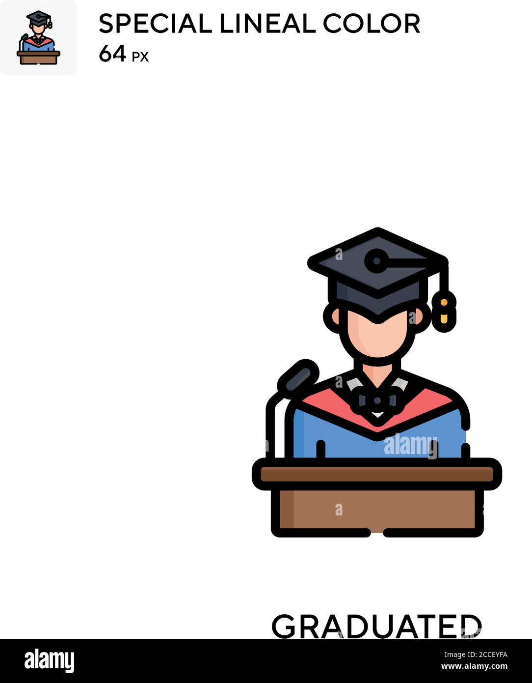 Graduated Special lineal color icon. Illustration symbol design ...