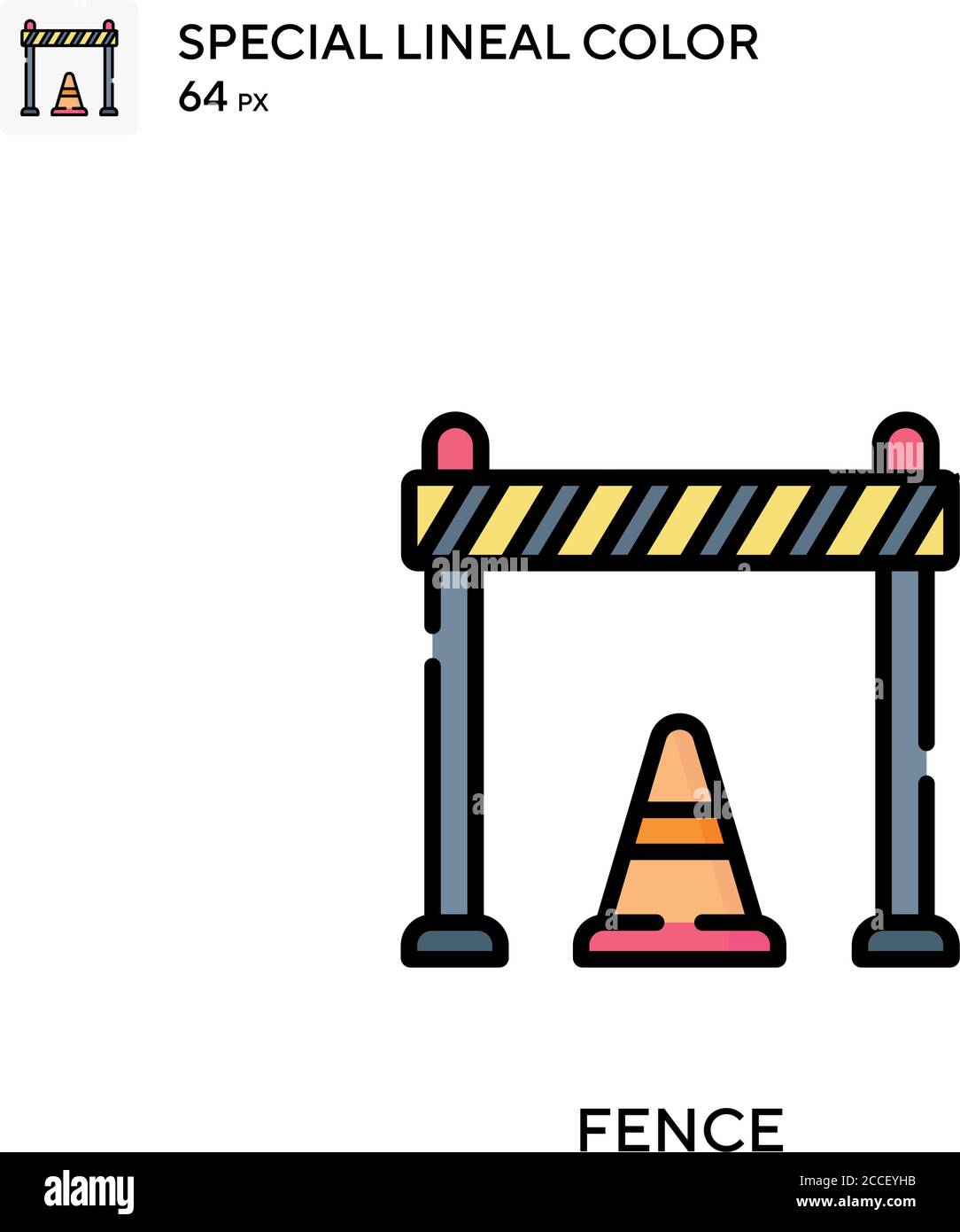 Fence Special lineal color icon. Illustration symbol design template ...