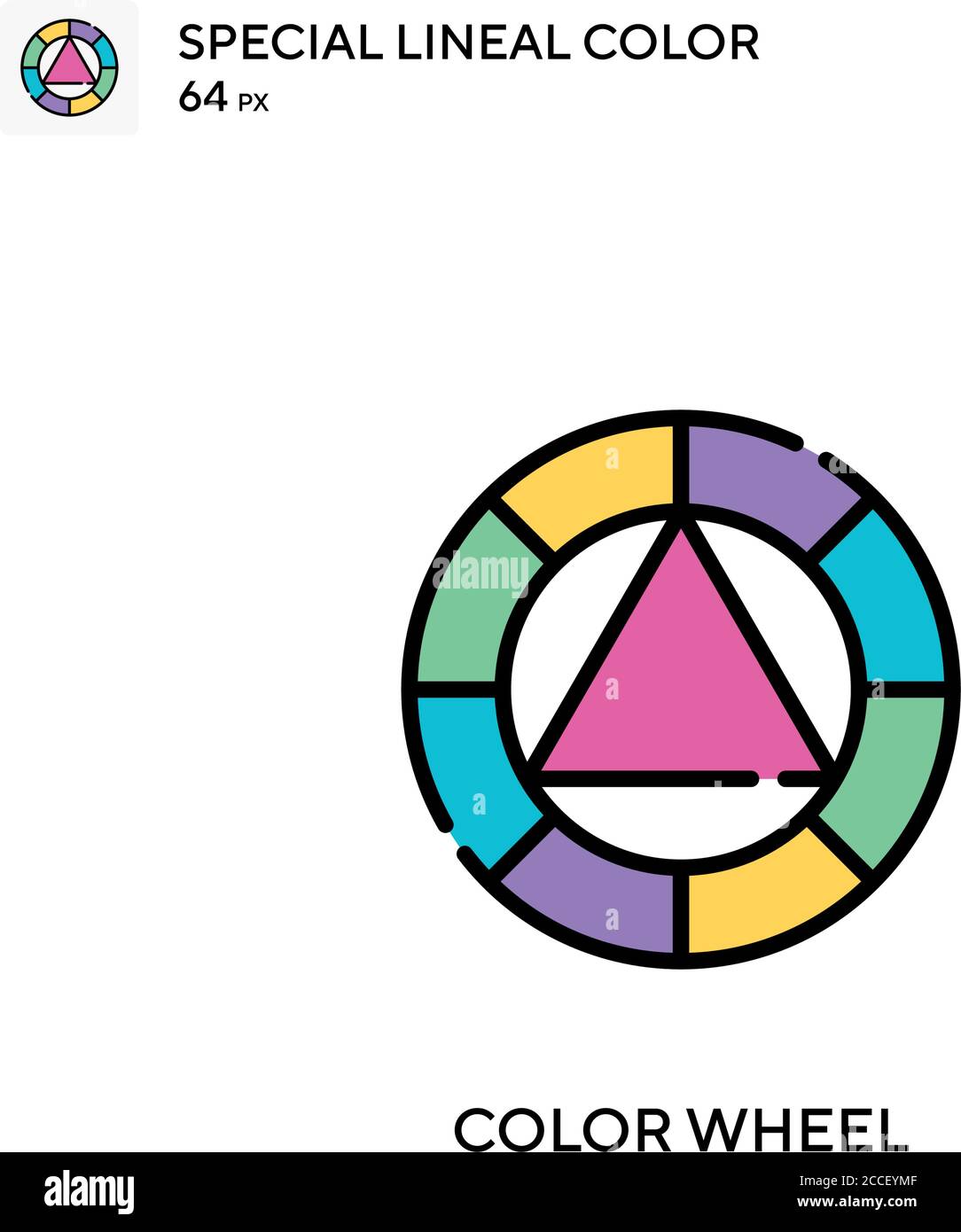Color wheel Special lineal color icon. Illustration symbol design template for web mobile UI ...