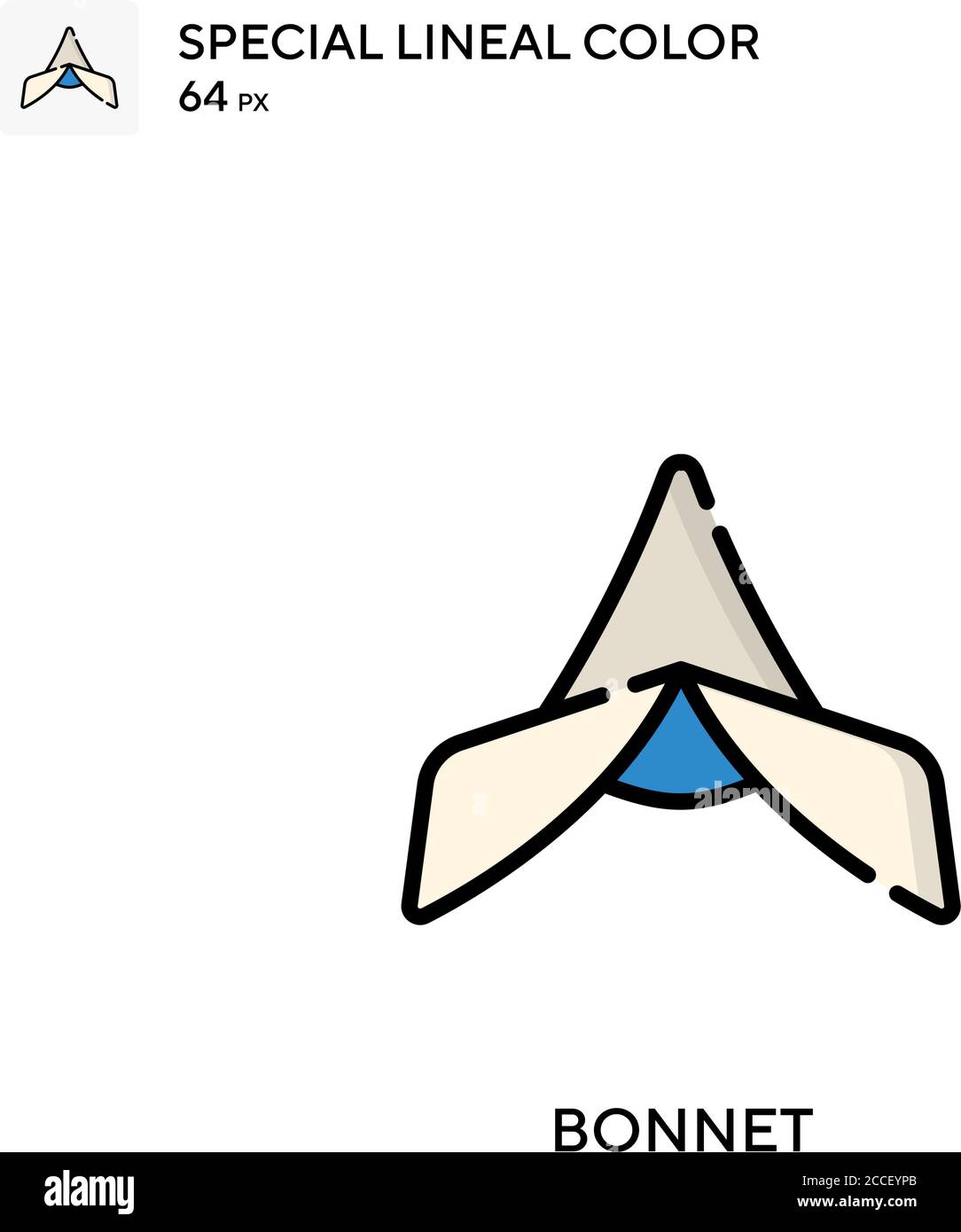 Bonnet Special lineal color icon. Illustration symbol design template for web mobile UI element ...