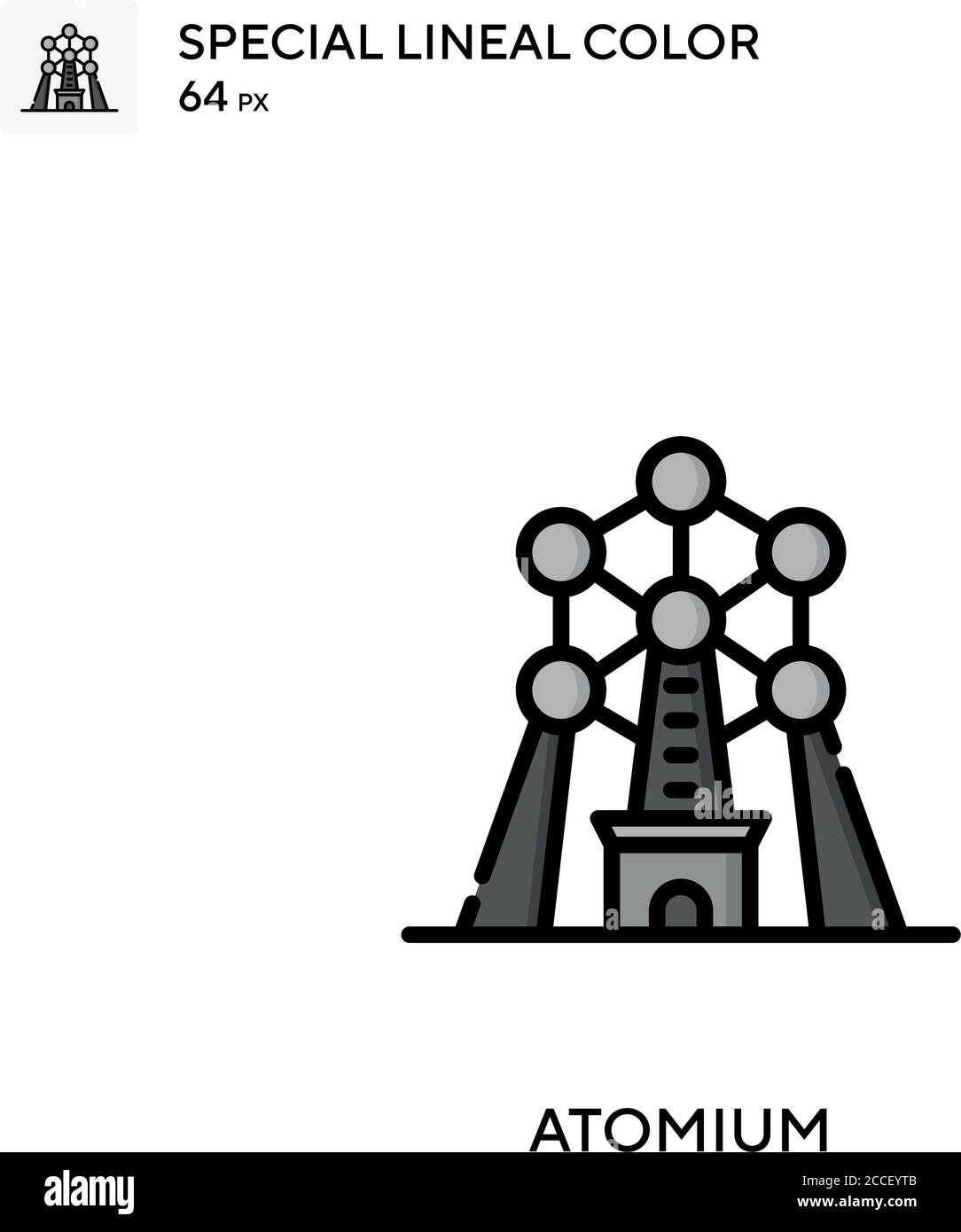 Atomium Special lineal color icon. Illustration symbol design template ...