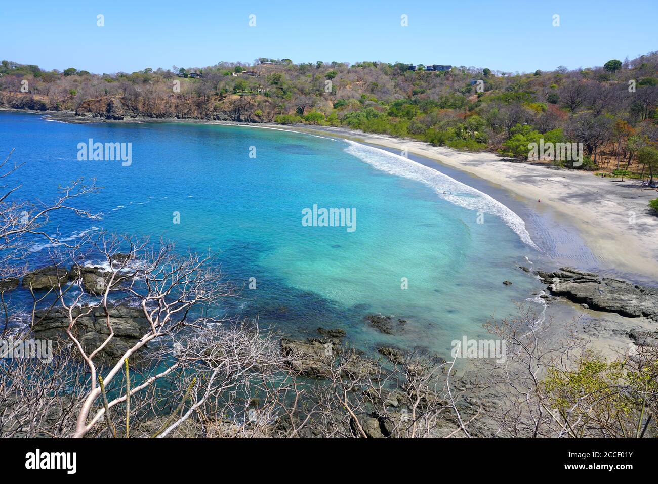 The quiet Playa Prieta in Peninsula Papagayo in Guanacaste, Costa Rica ...