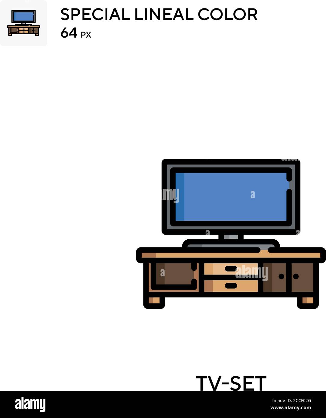 Tv-set Special lineal color icon. Illustration symbol design template ...