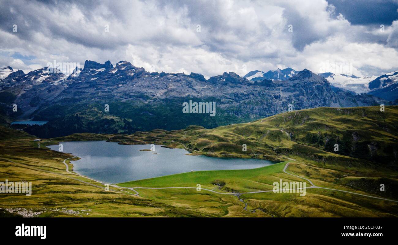 Wonderful Mountain Lake called Tannensee in the Swiss Alps Stock Photo ...