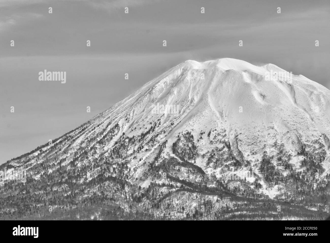 Snow capped volcano Black and White Stock Photos & Images - Alamy