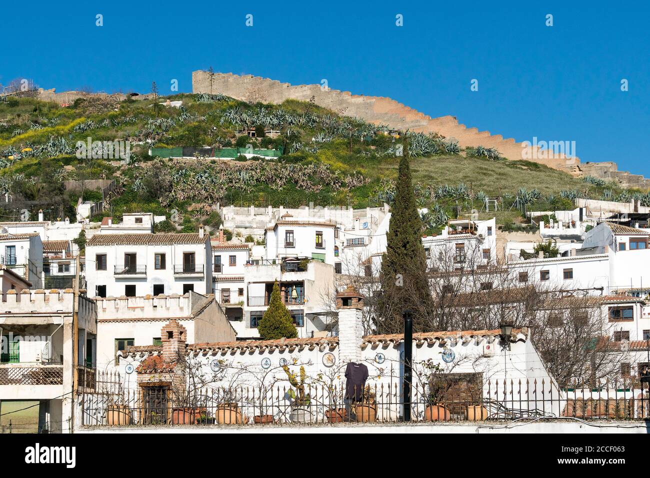 Granada (Spain), Sacromonte district, Arab city walls Stock Photo - Alamy