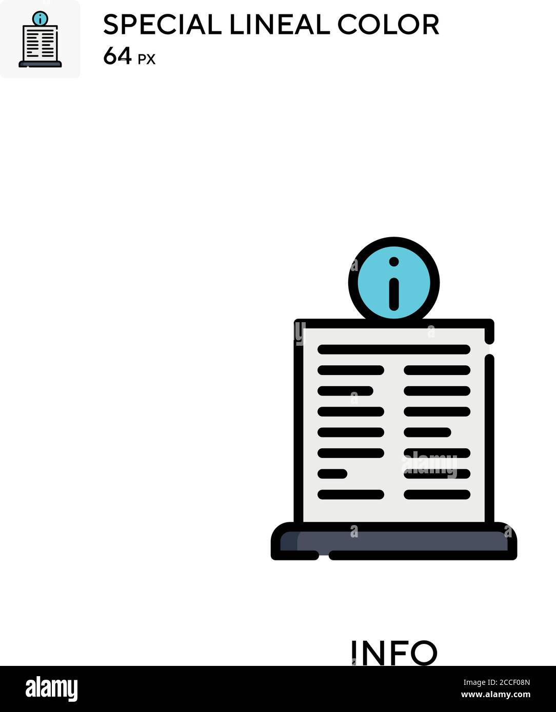 Info Special lineal color icon. Illustration symbol design template for ...