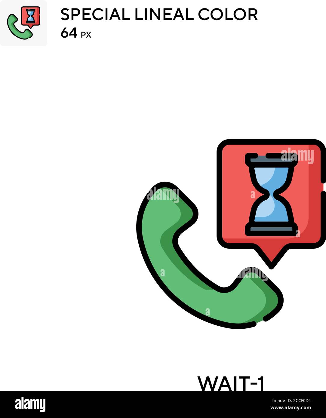 Wait-1 Special lineal color icon. Illustration symbol design template ...