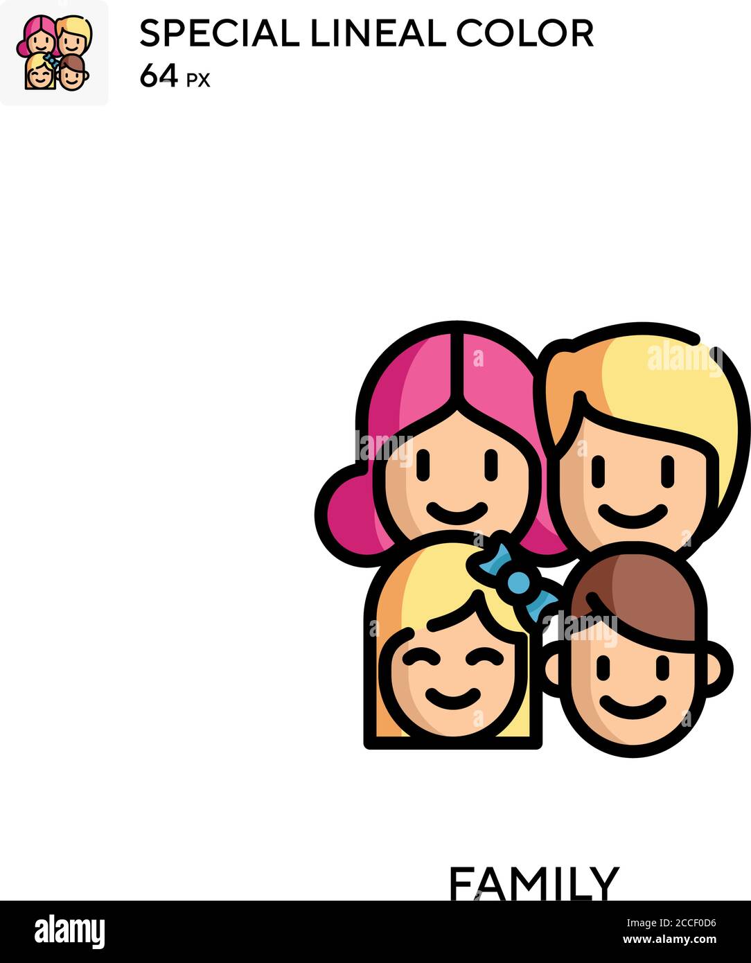 Family Special lineal color icon. Illustration symbol design template ...