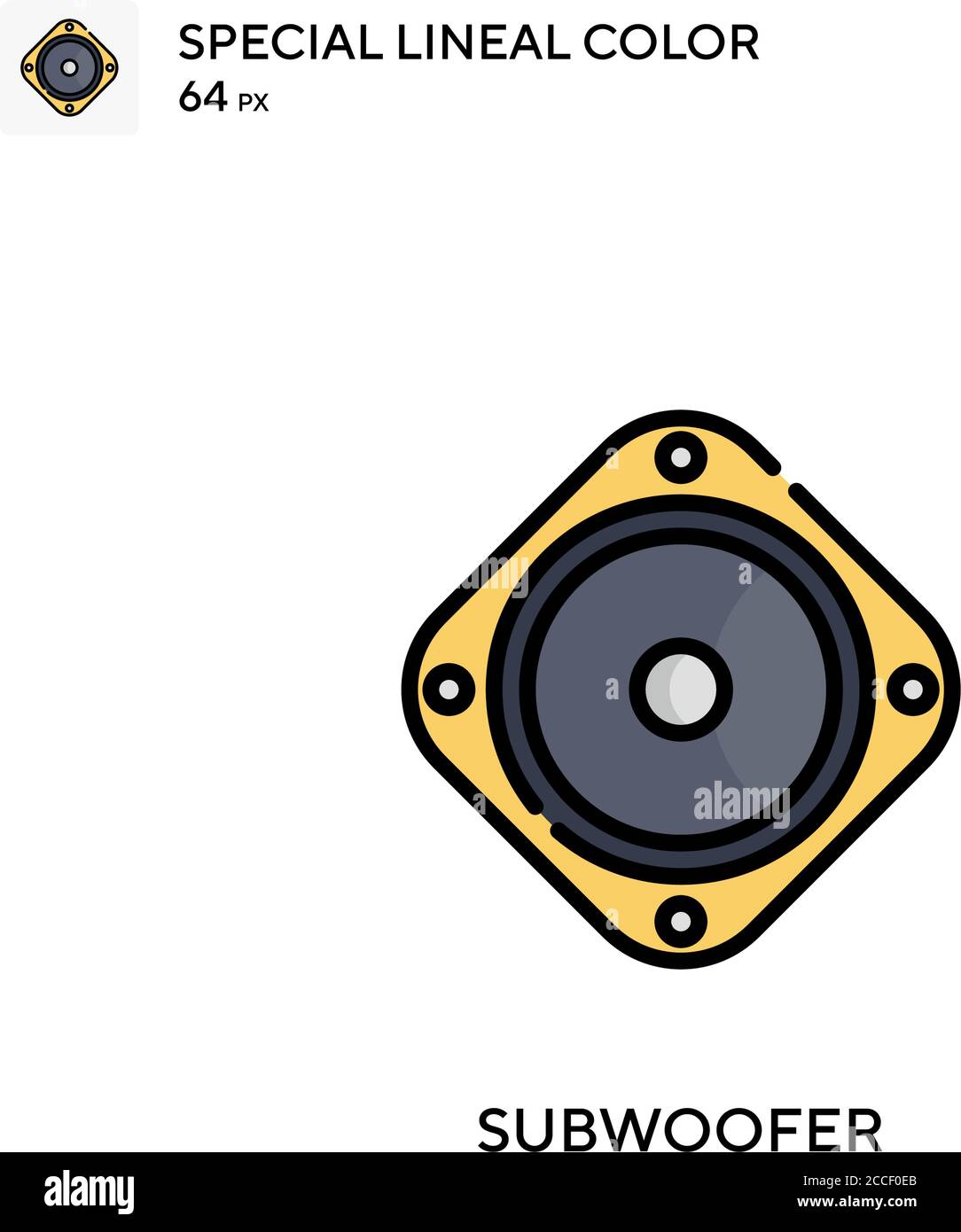 Subwoofer Special lineal color icon. Illustration symbol design ...