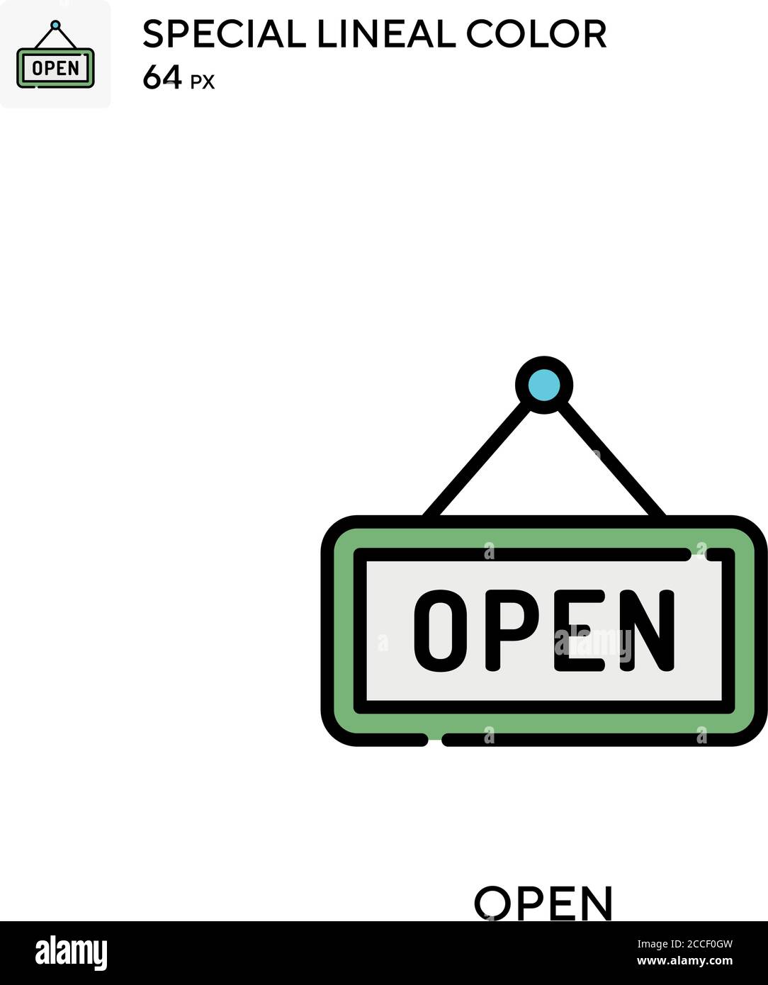 Open Special lineal color icon. Illustration symbol design template for ...