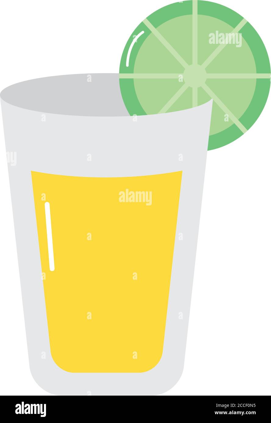 lemonade glass icon over white background, flat style, vector ...
