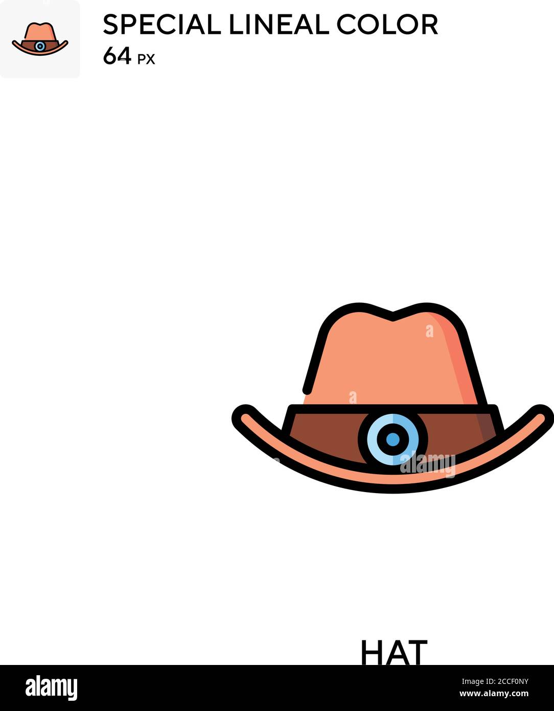 Hat Special lineal color icon. Illustration symbol design template for ...