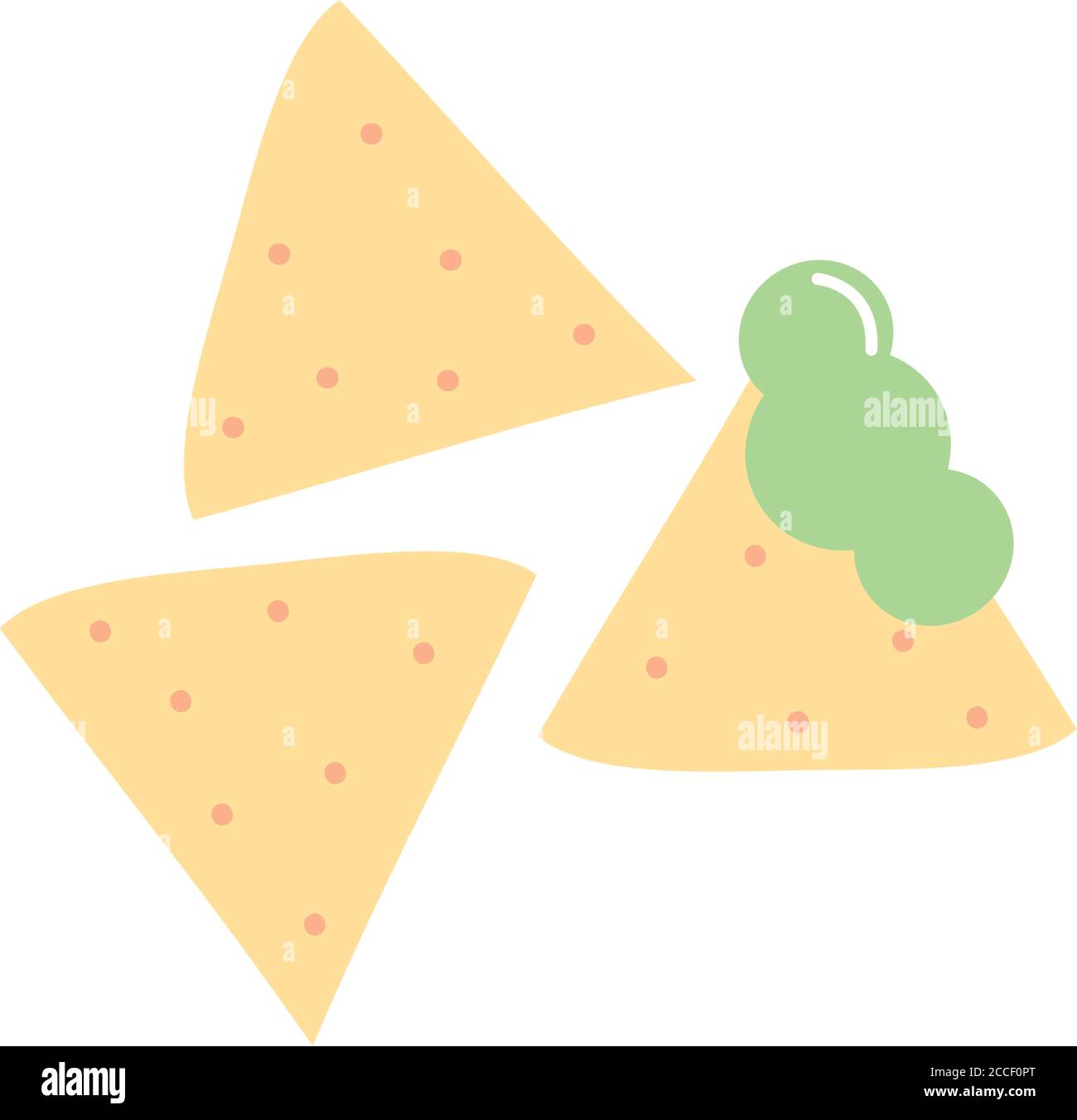 mexican food design, nachos icon over white background, flat style ...