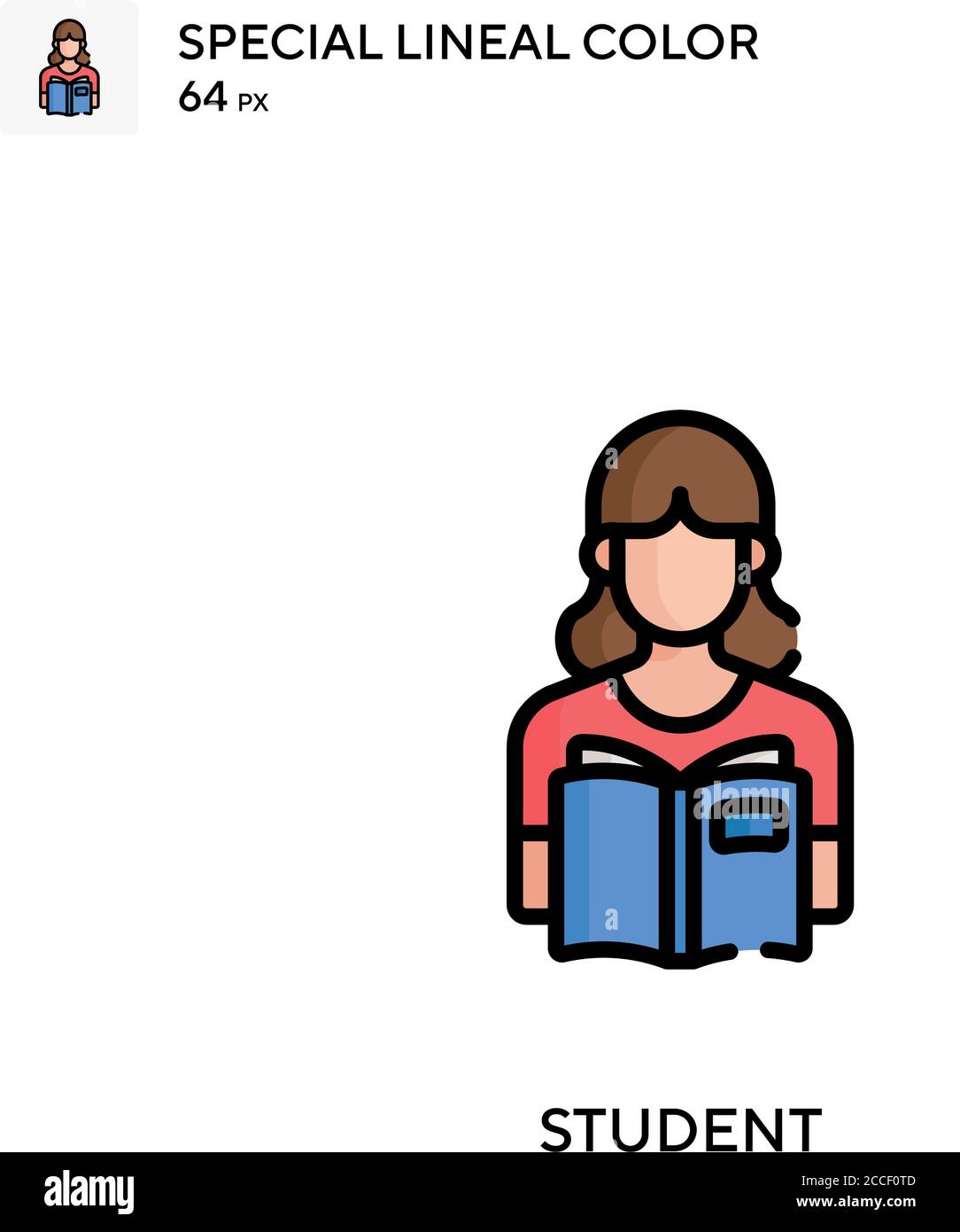 Student Special lineal color icon. Illustration symbol design template ...