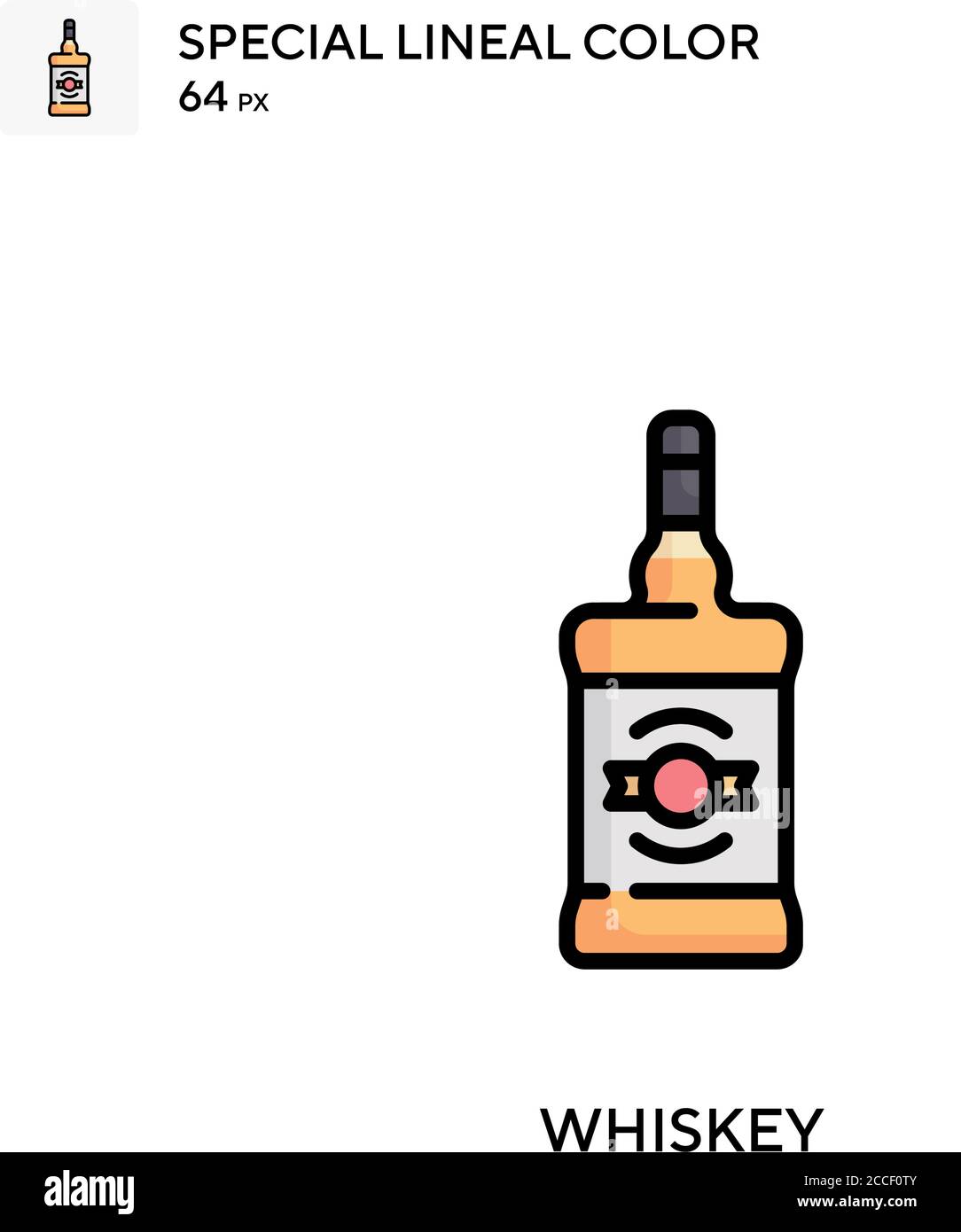 Whiskey Special lineal color icon. Illustration symbol design template ...