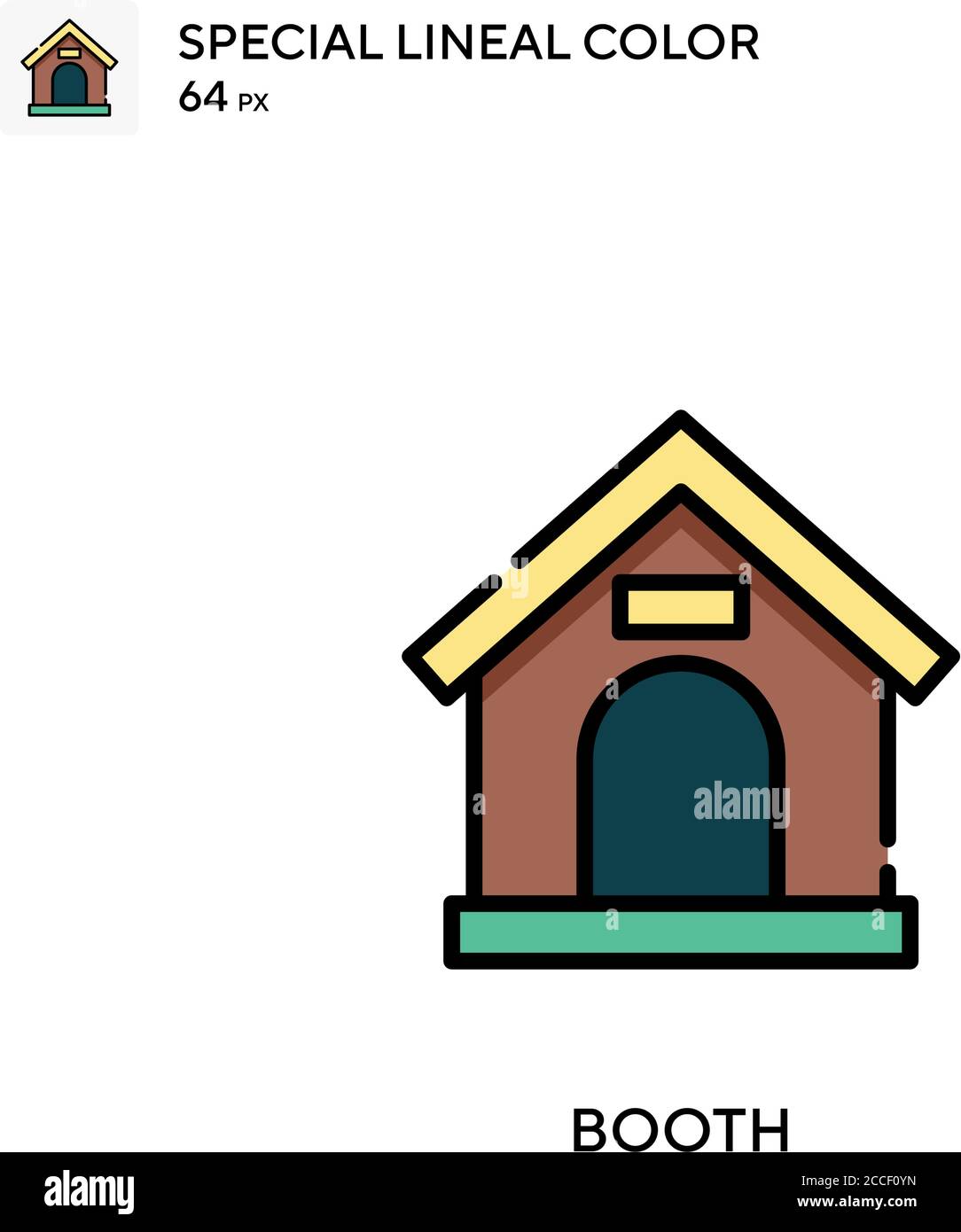 Booth Special lineal color icon. Illustration symbol design template ...