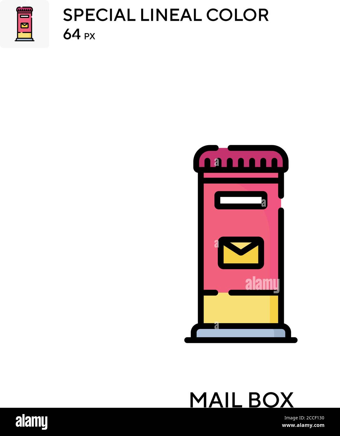 Mail box Special lineal color icon. Illustration symbol design template ...