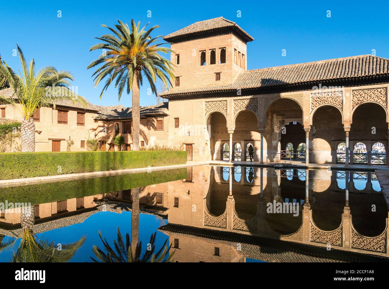 Spain, Granada, Alhambra, Partal, Torre de las Damas, lady tower Stock ...