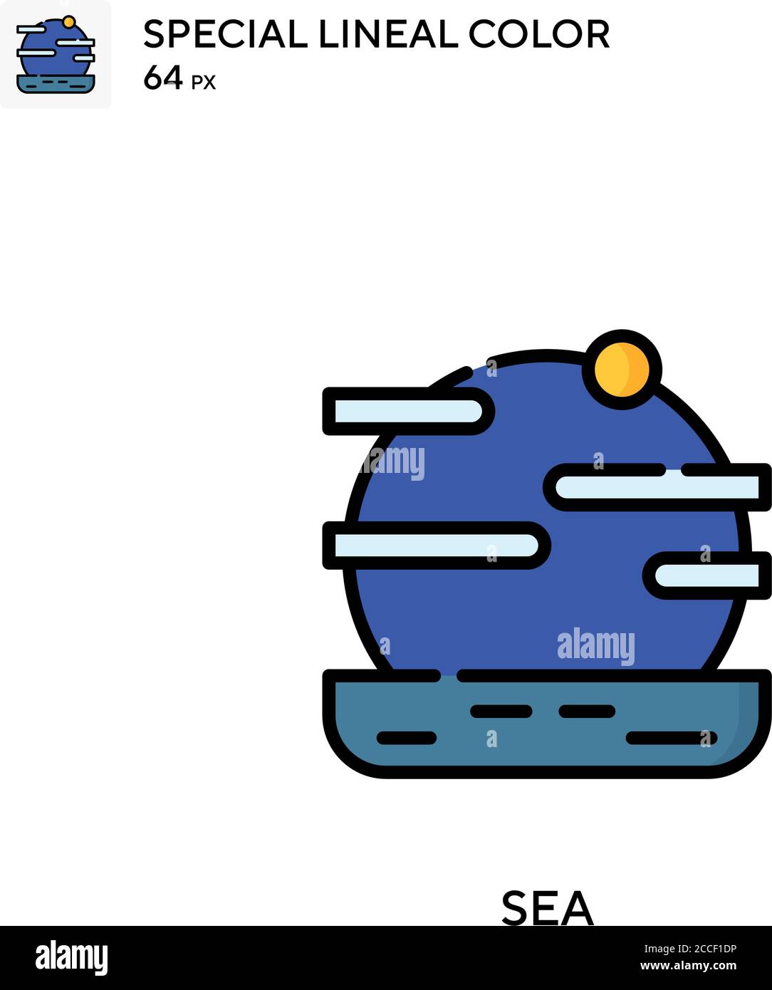 Sea Special lineal color icon. Illustration symbol design template for web mobile UI element ...
