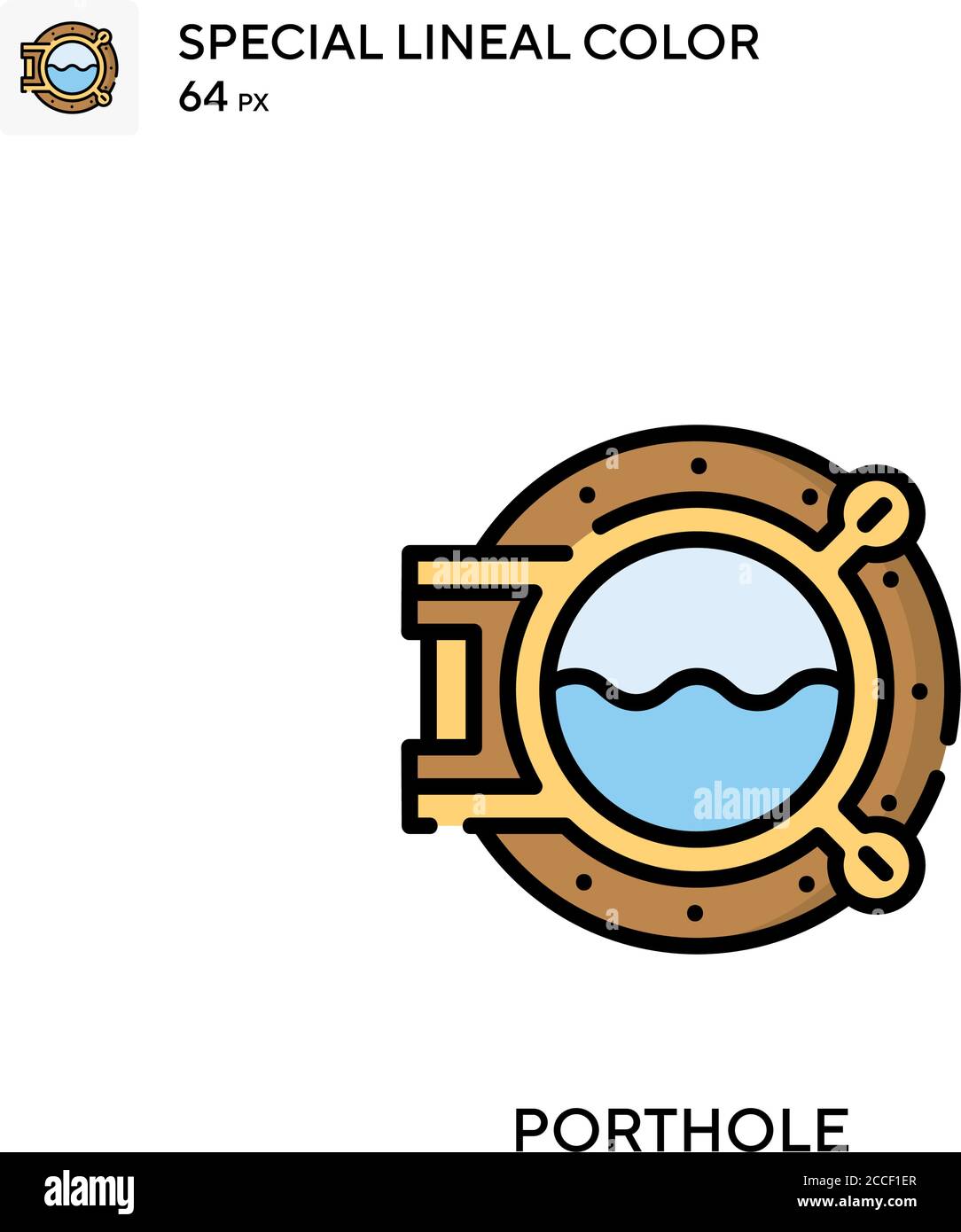 Porthole Special lineal color icon. Illustration symbol design template for web mobile UI ...