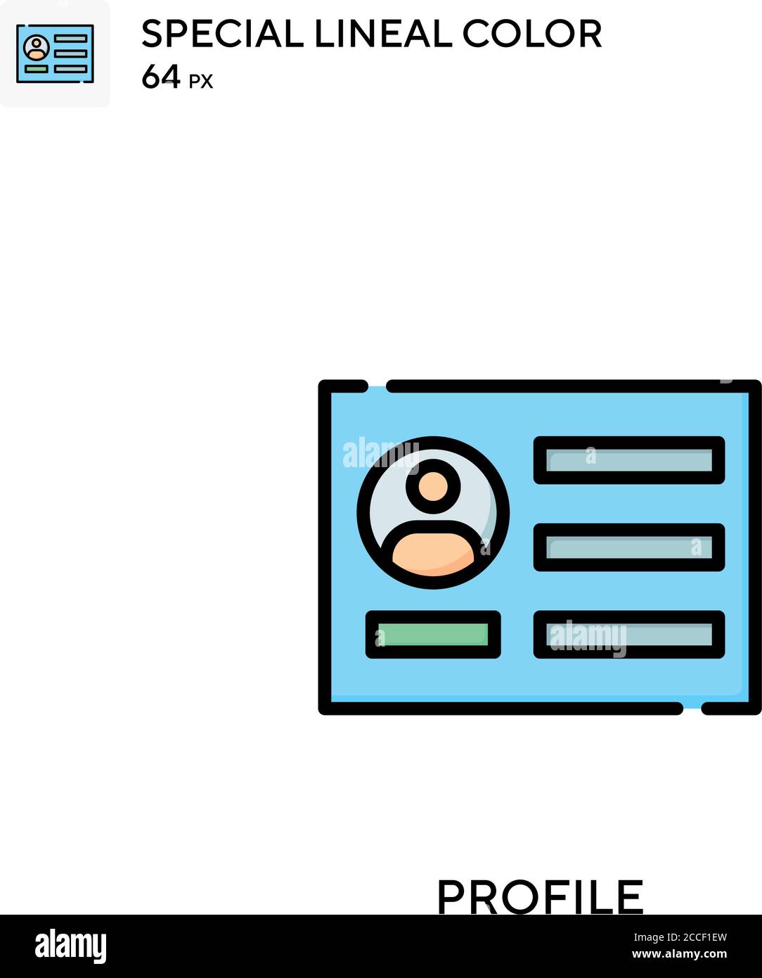 Profile Special lineal color icon. Illustration symbol design template ...