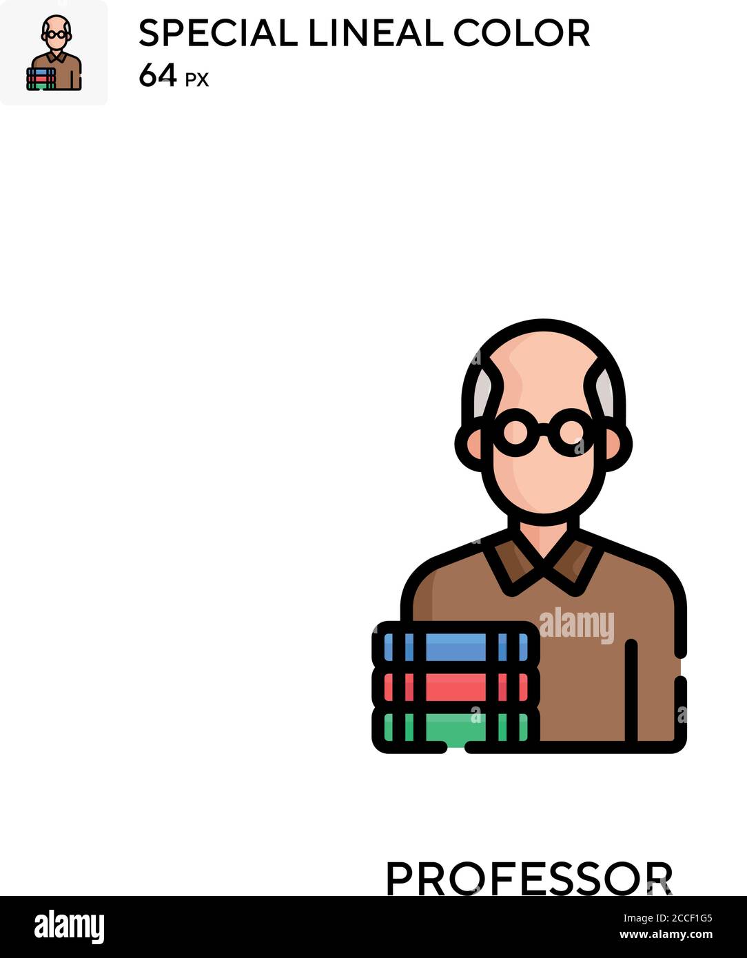 Professor Special lineal color icon. Illustration symbol design ...