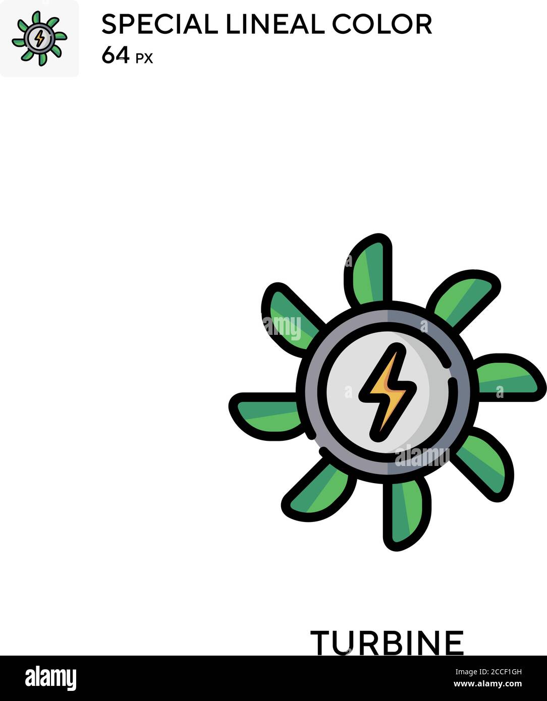 Turbine Special lineal color icon. Illustration symbol design template ...