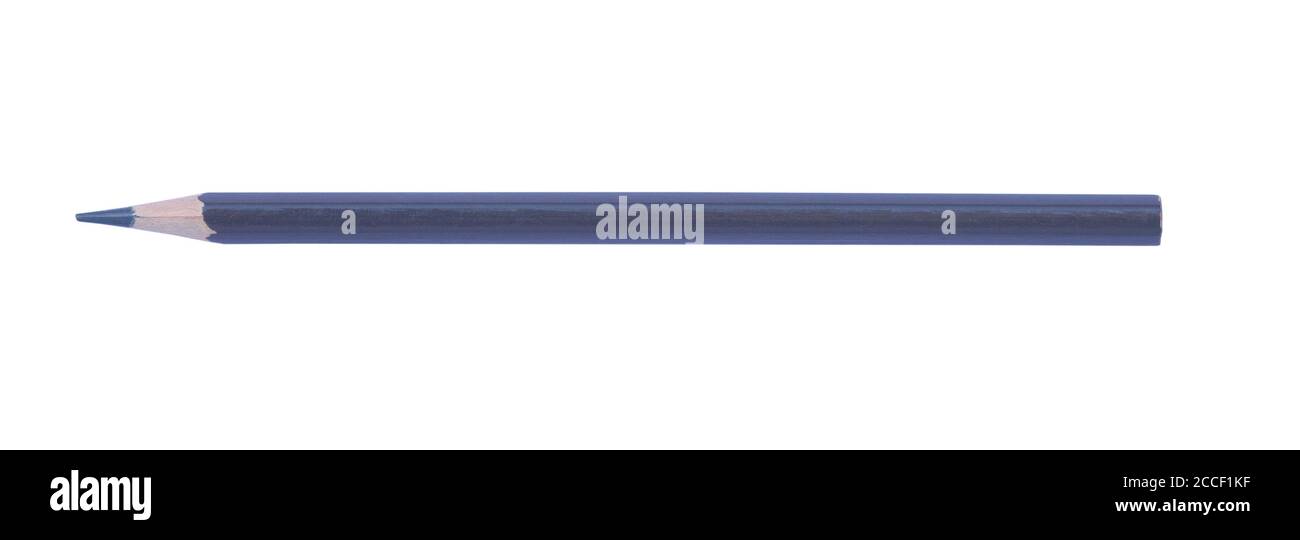 Blue pencil isolated on white background Stock Photo - Alamy