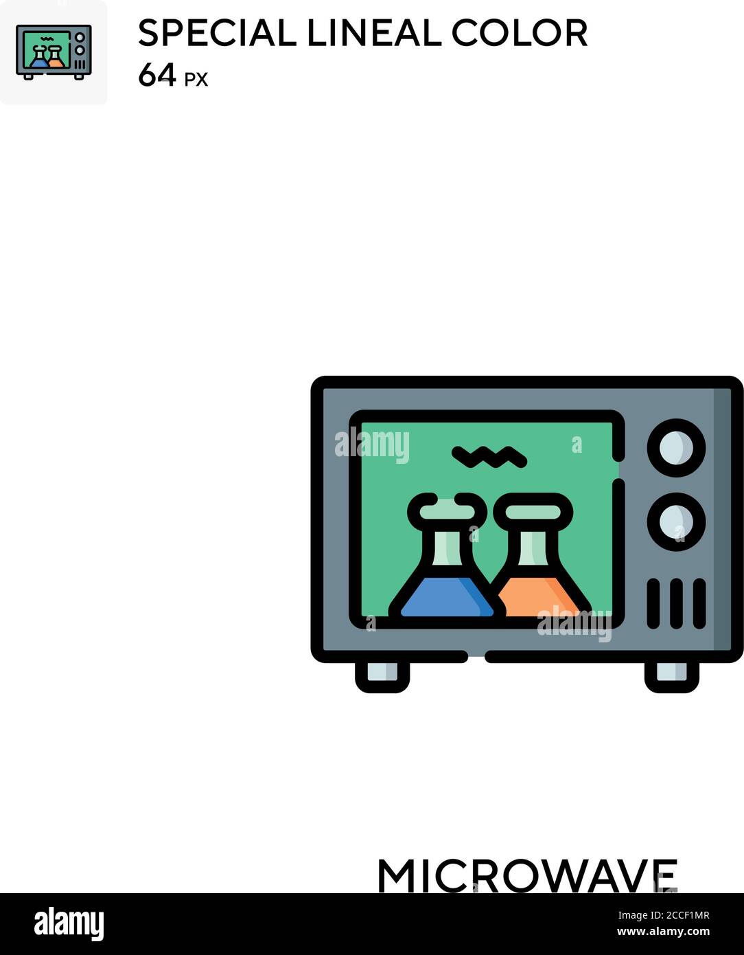 Microwave Special lineal color icon. Illustration symbol design template for web mobile UI ...