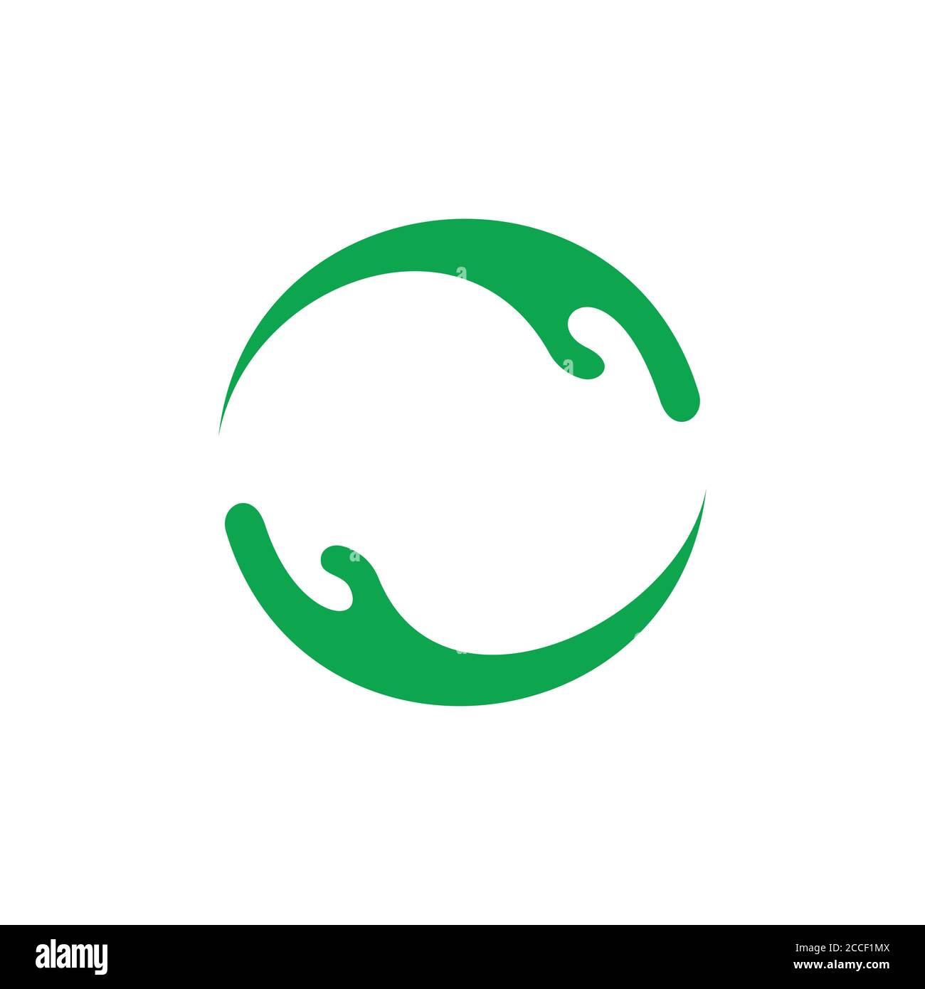 circle hand care finger flow symbol logo vector Stock Vector Image ...