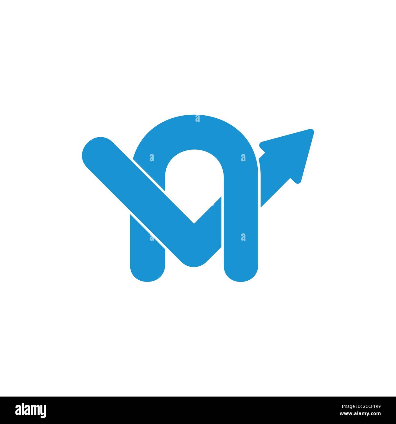 letter n arrow movement overlapping design logo vector Stock Vector ...