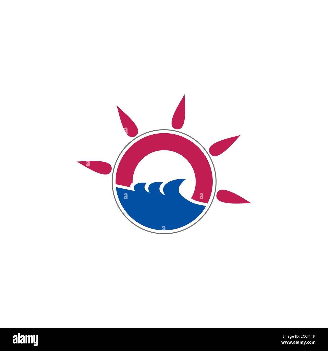 simple sun waves circle geometric logo vector Stock Vector Image & Art ...