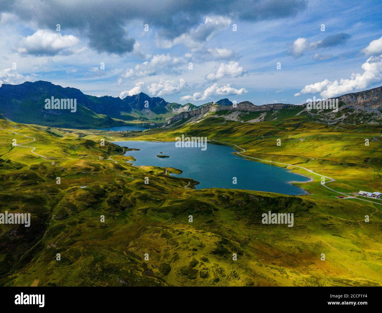 Wonderful Mountain Lake called Tannensee in the Swiss Alps Stock Photo ...