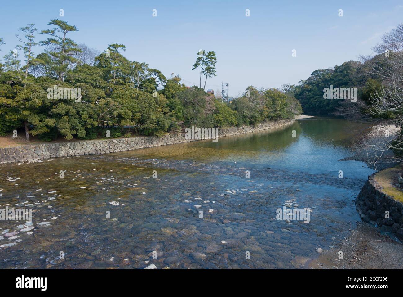 Mie, Japan - Isuzu River at Ise Grand Shrine (Ise Jingu Naiku - inner ...