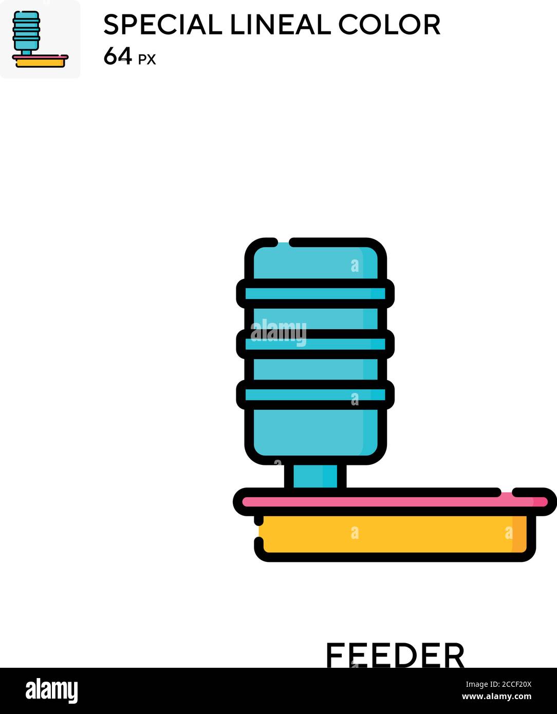 Feeder Special lineal color icon. Illustration symbol design template for web mobile UI element ...