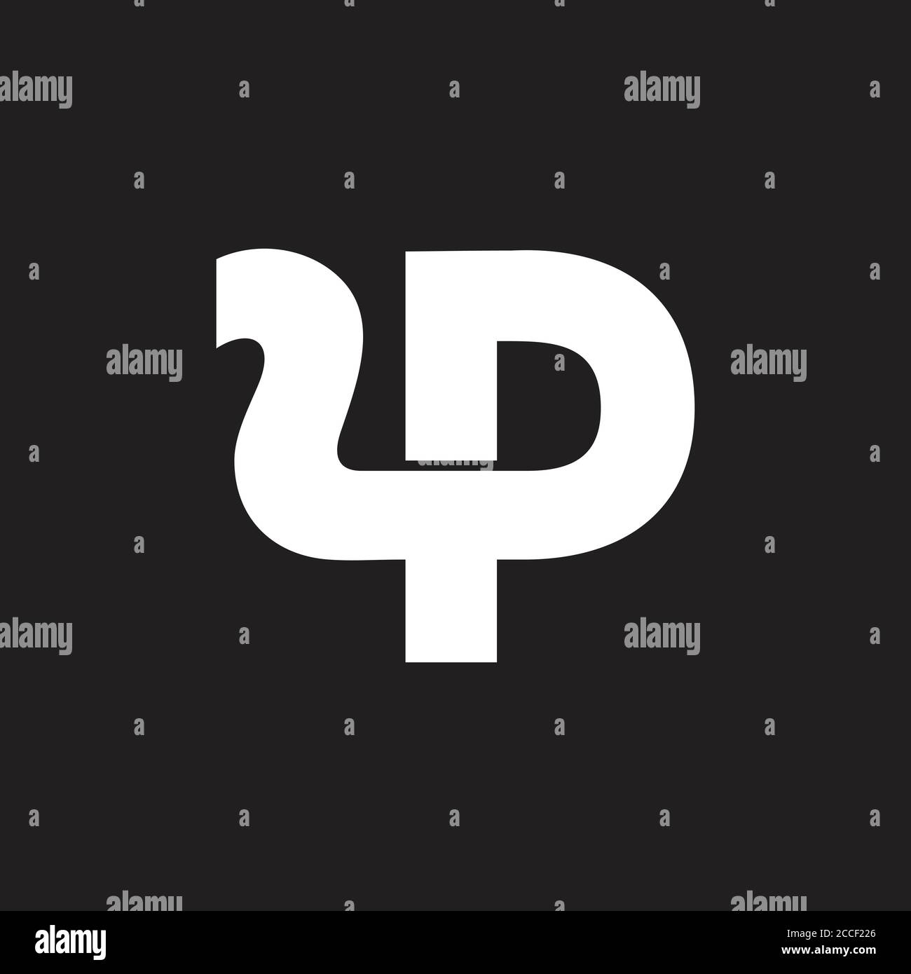 letter p simple overlapping ribbon logo Stock Vector Image & Art - Alamy