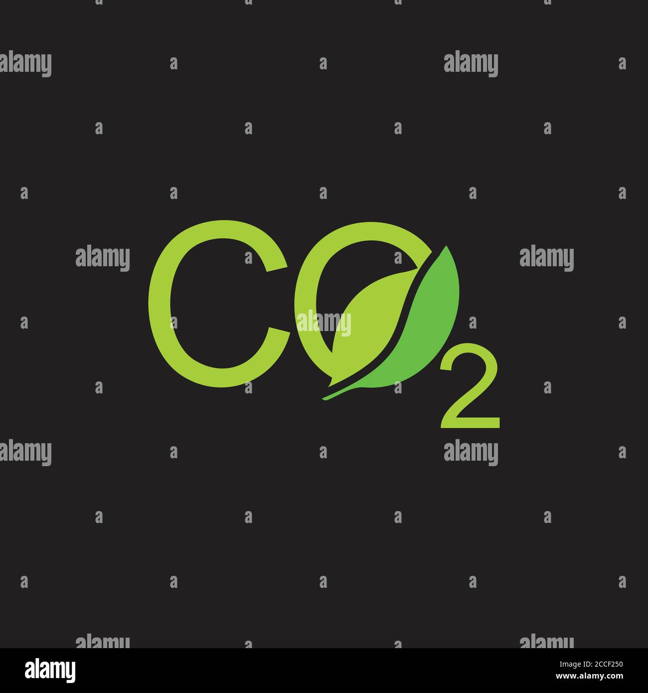 letters co2 leaf shape symbol logo vector Stock Vector Image & Art - Alamy