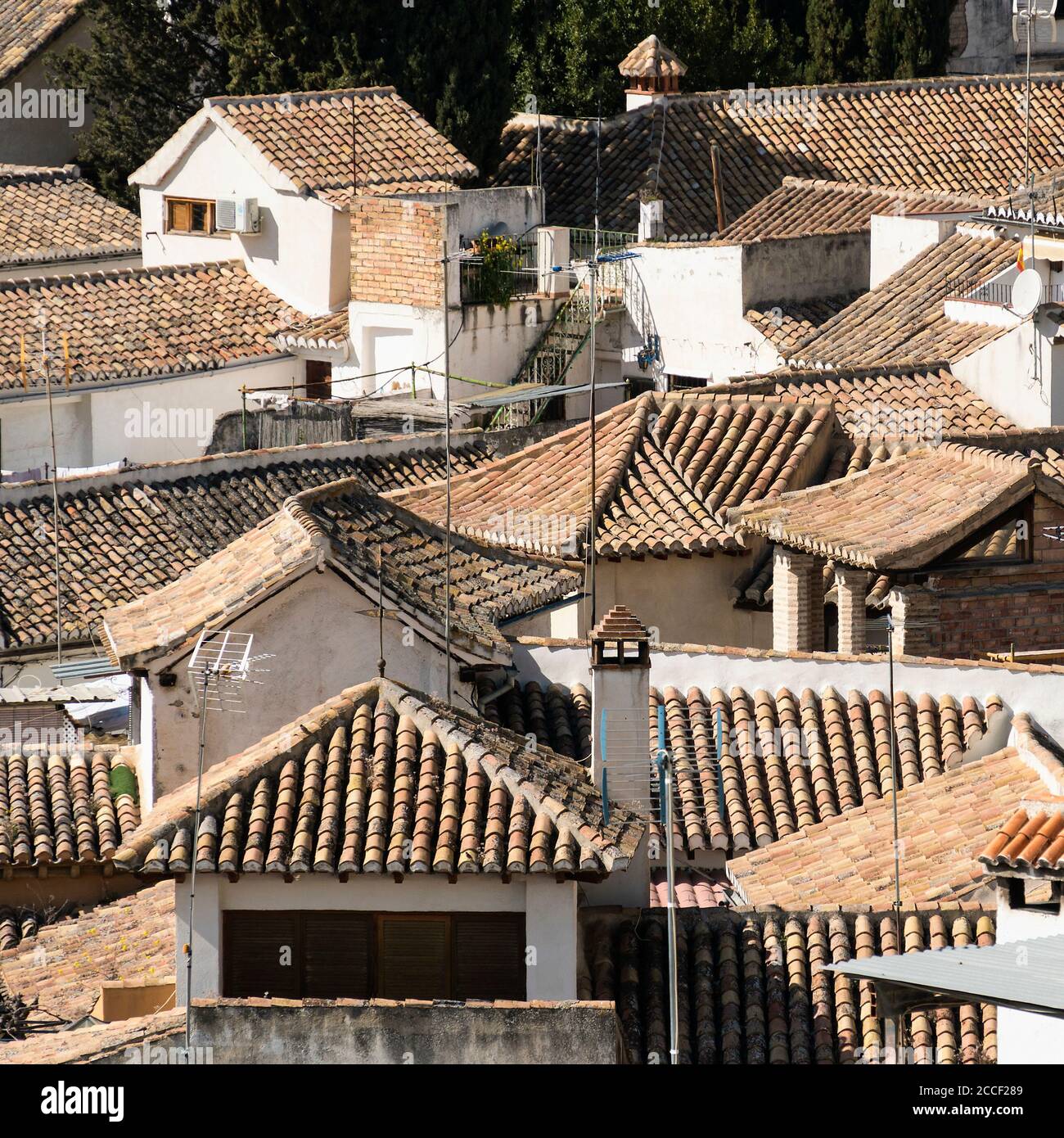 Typical spanish tiled roof hi-res stock photography and images - Alamy