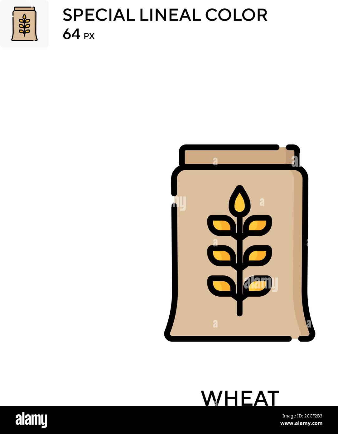 Wheat Special lineal color icon. Illustration symbol design template ...