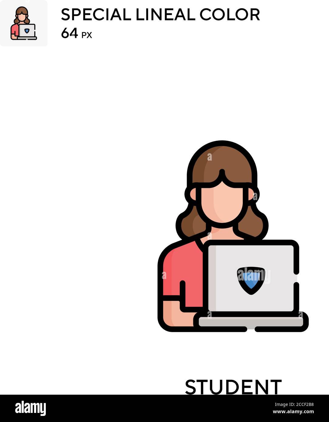 Student Special lineal color icon. Illustration symbol design template ...