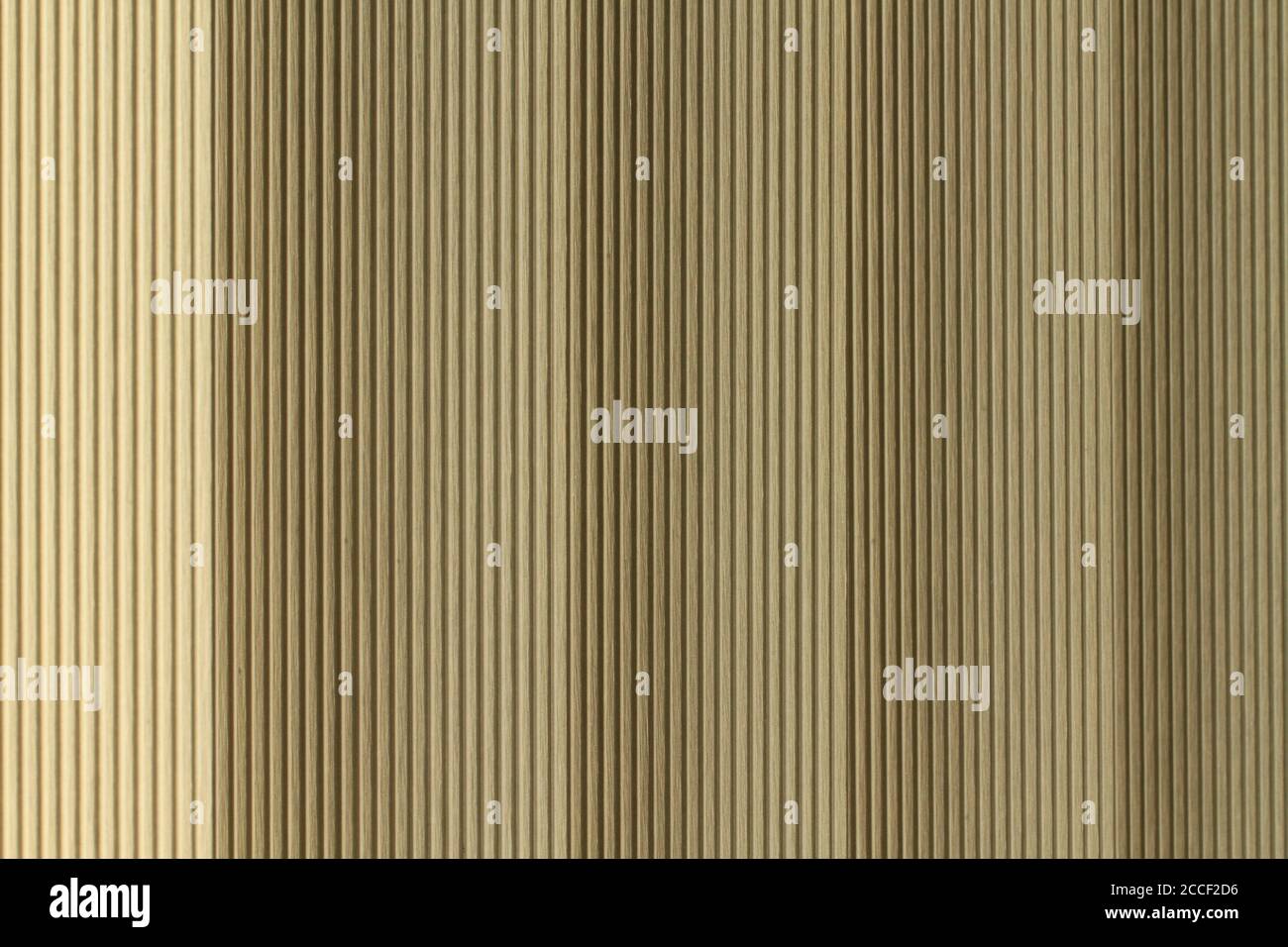 Parallel wooden slats. Wooden blinds, as an element of decor. Interior ...