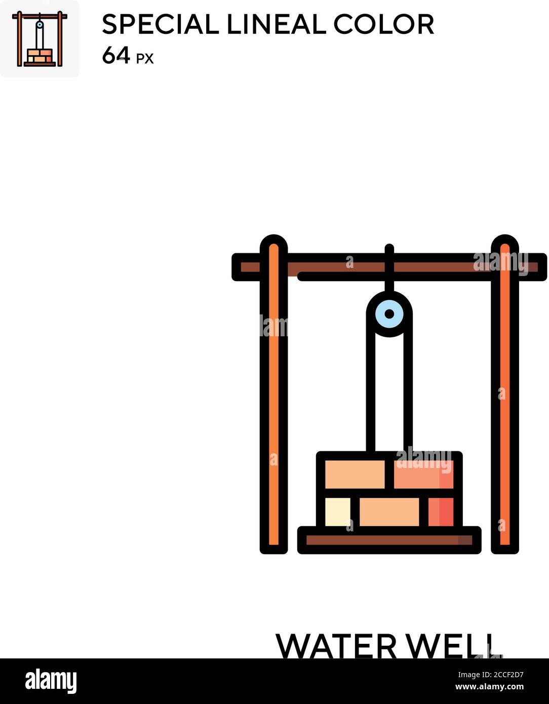 Water well Special lineal color icon. Illustration symbol design ...