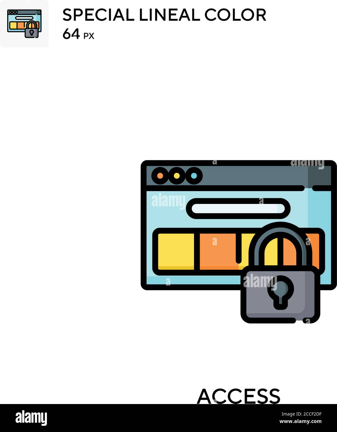 Access Special lineal color icon. Illustration symbol design template ...