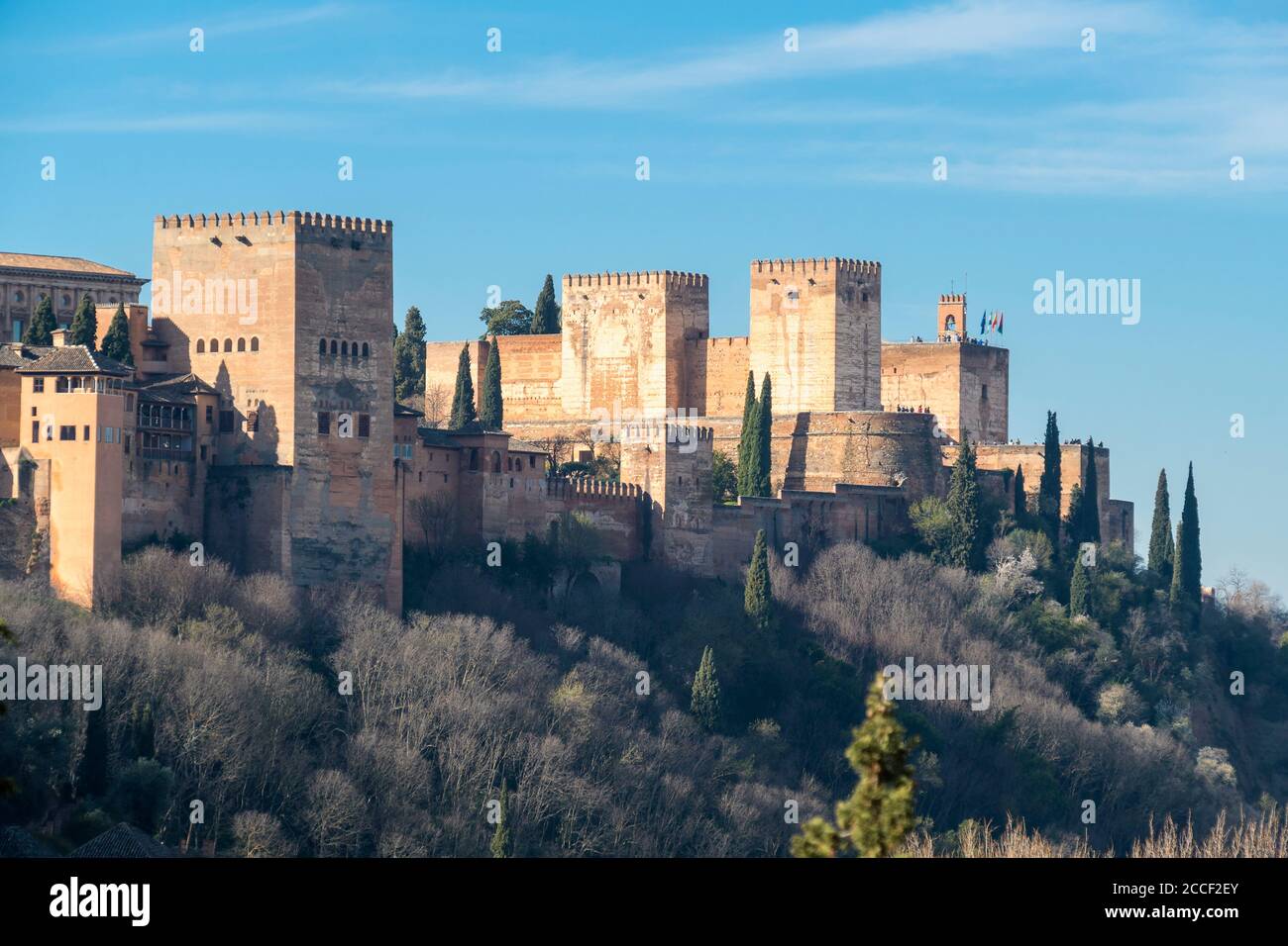 Spain, Granada, Sacromonte, viewpoint, Alhambra view Stock Photo - Alamy