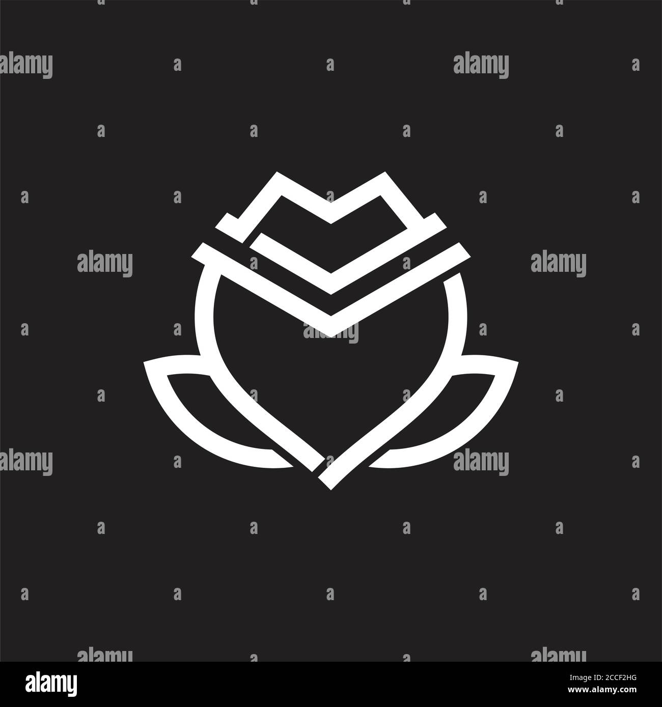 simple geometric rose line logo vector Stock Vector Image & Art - Alamy