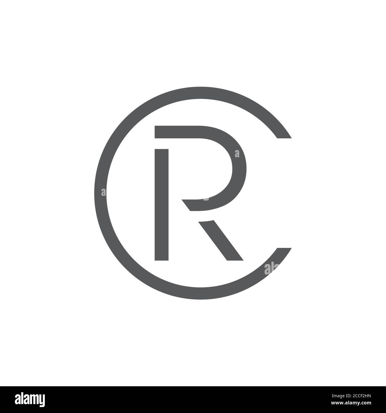 letter cr simple geometric line logo vector Stock Vector Image & Art ...