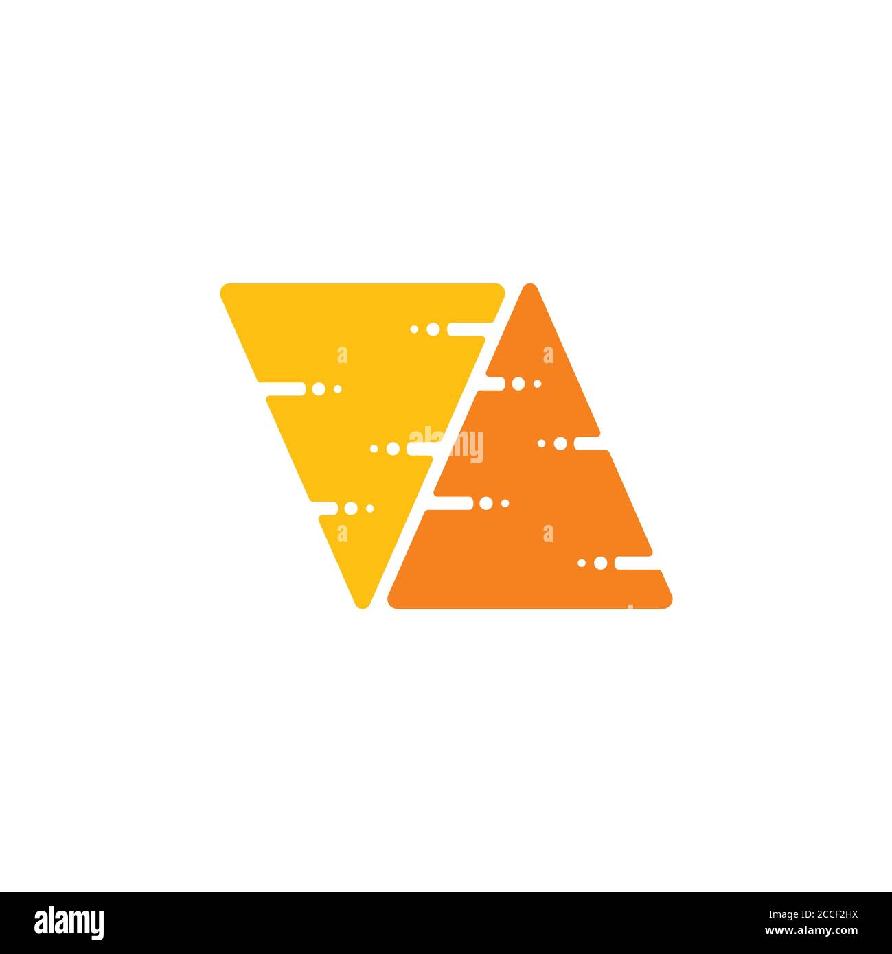 triangle pizza shape symbol logo vector Stock Vector Image & Art - Alamy
