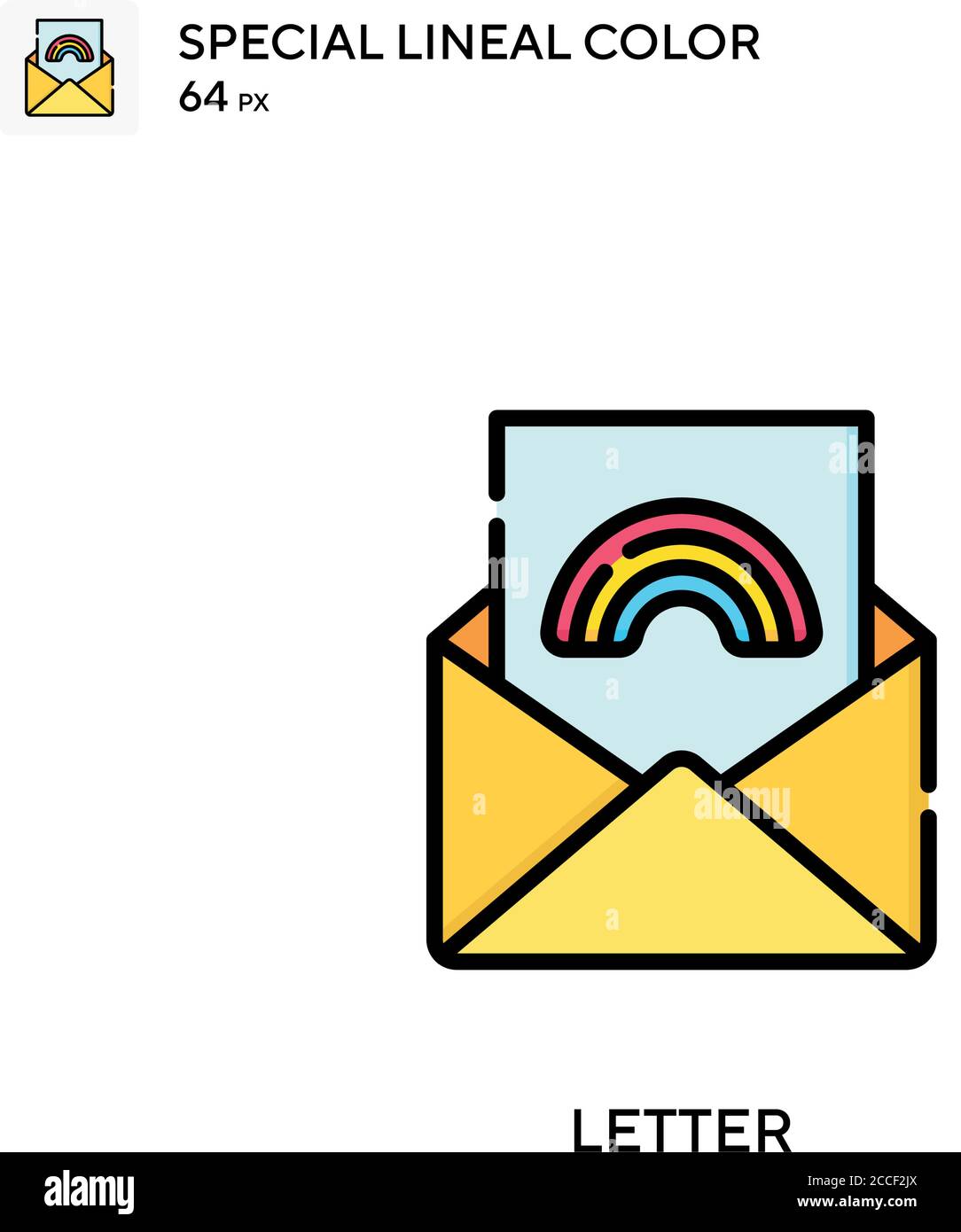Letter Special lineal color icon. Illustration symbol design template ...